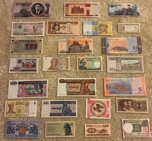 Collection Of 25 X World Banknotes. Collectable Lot. All Different. Unc ...