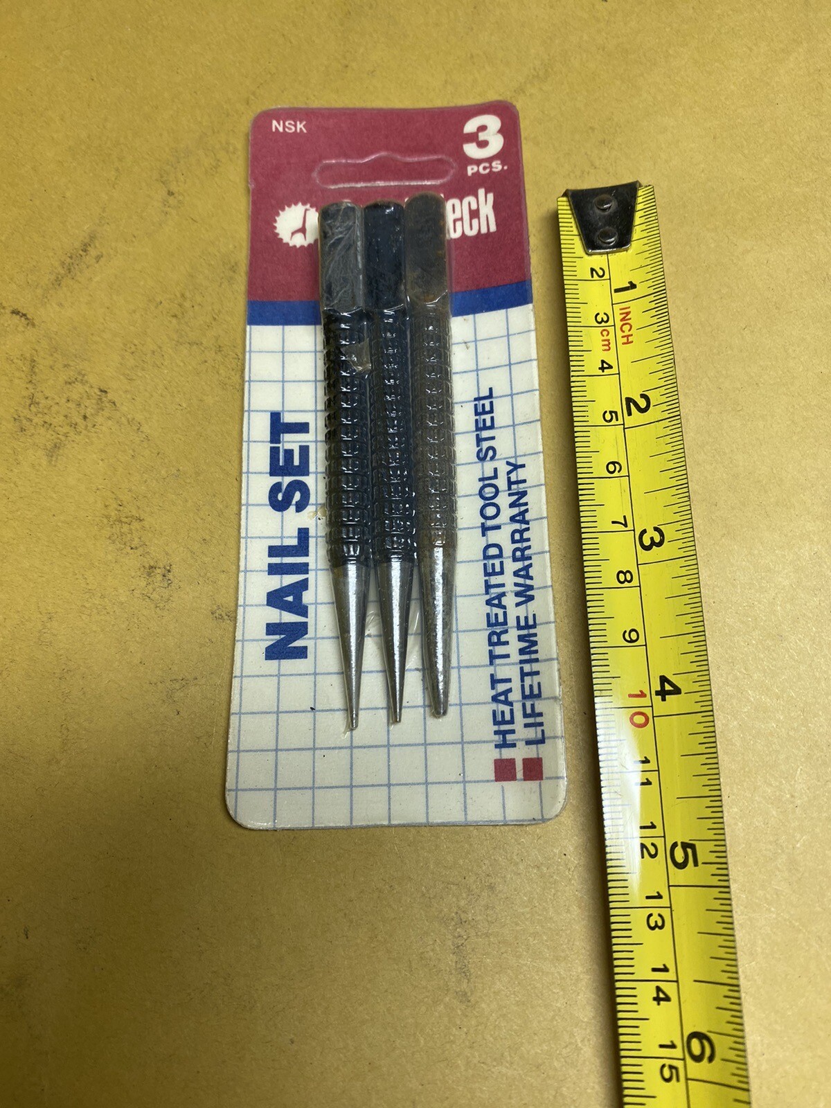 Great Neck Tool 3pc Nail Set High Carbon Steel 1/32, 1/16, 3/32 PT Cut ...