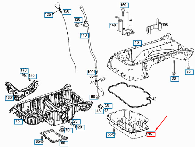 MERCEDES-BENZ M W166 LOWER ENGINE OIL PAN A2760100428 ORIGINAL for sale ...