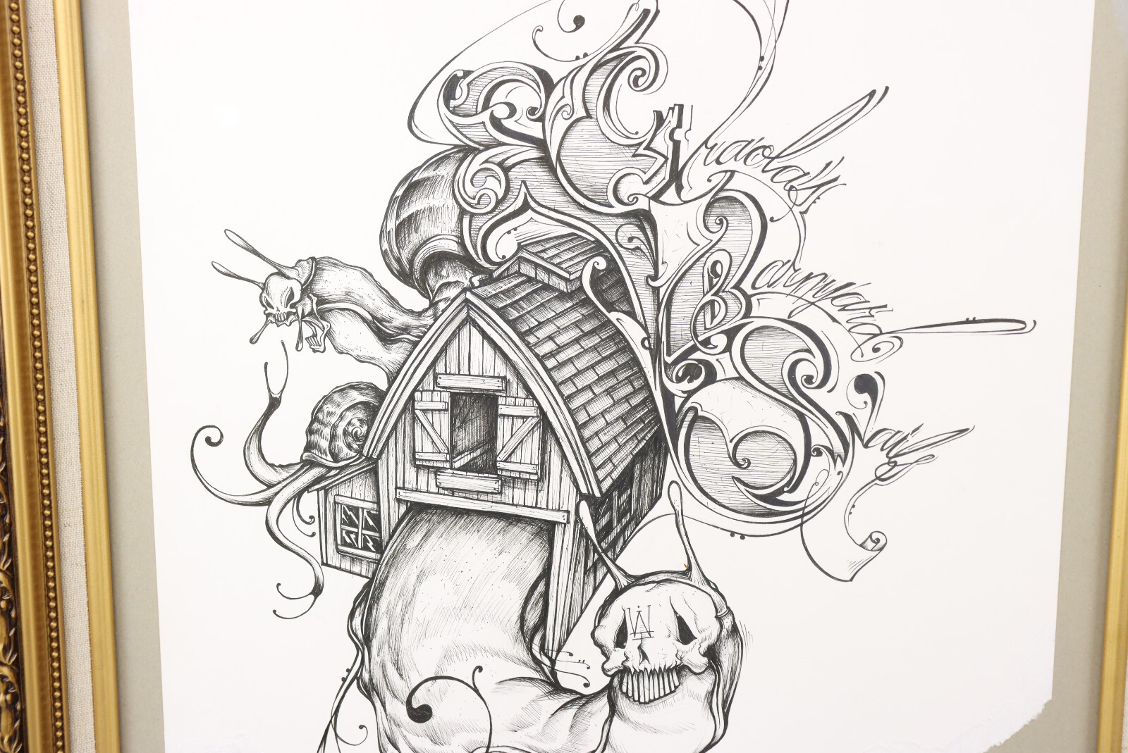 Original Greg Simkins "Crayola's Barnyard" Pen & Ink Drawing Signed ...