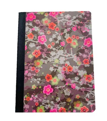 Floral Themed Composition Book, Simple Natured (Pink and Orange Painted ...