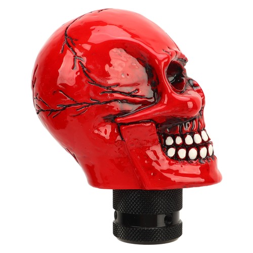 Skull Gear Shift Knob Red Skull Head Resin Shift Lever Handle Shifter ...