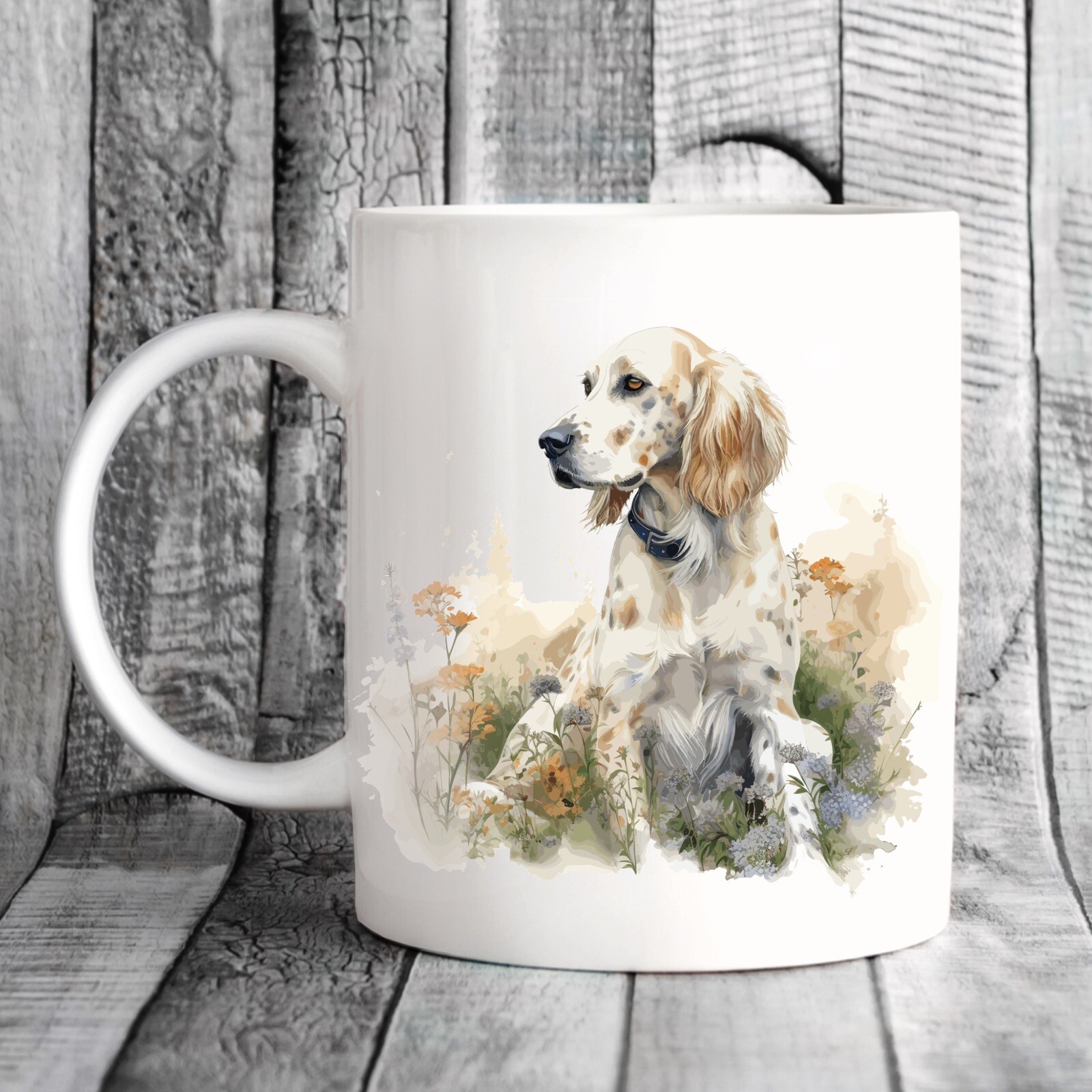 English Setter Dog Mug, watercolour Pet - Ideal Gift, Birthday ...