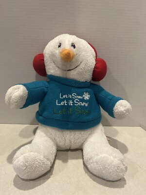 Dan Dee Let It Snow Snowman Plush with Earmuffs | eBay