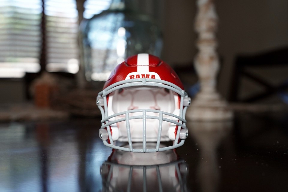 Alabama Crimson Tide custom mini Riddell Speed flex football helmet 3D ...