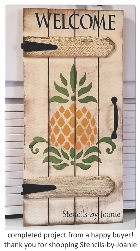 Prim Pineapple Stencil Colonial Folk Art Historic Family Welcome Home ...