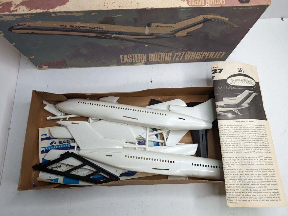 Aurora Eastern Boeing 727 Whisperjet 1971 Model Plane 1/96 COMPLETE | eBay