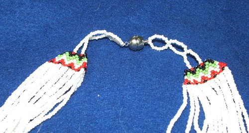 16 Strand Fancy 34' Medicine Wheel & Eagle Feather Necklace Regalia ...