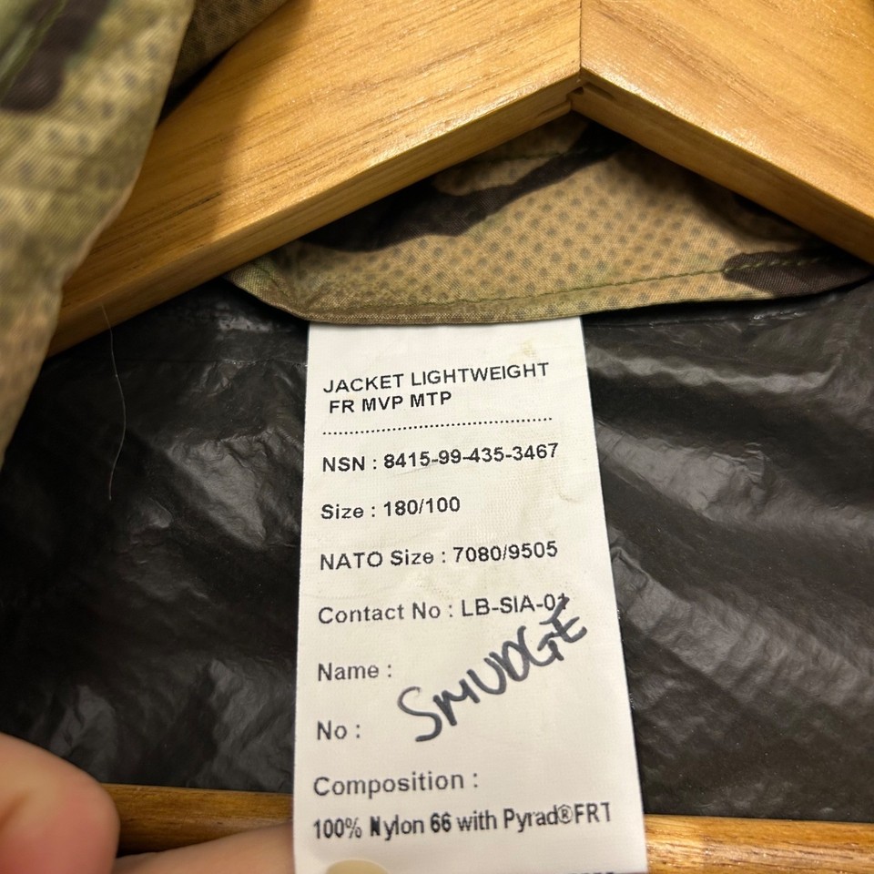 MTP MVP JACKET - 180/100cm , FR Pyraf Waterproof Wet Weather Smock ...