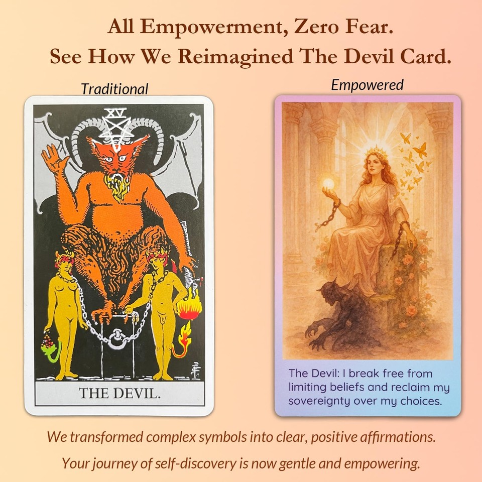 Positive Affirmation Tarot Cards, 78 Aesthetic Original Tarot Deck ...