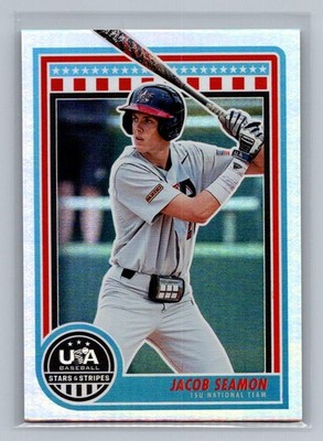 Jacob Seamon 2025 Panini Stars and Stripes USA Baseball Holo Foil #34 ...