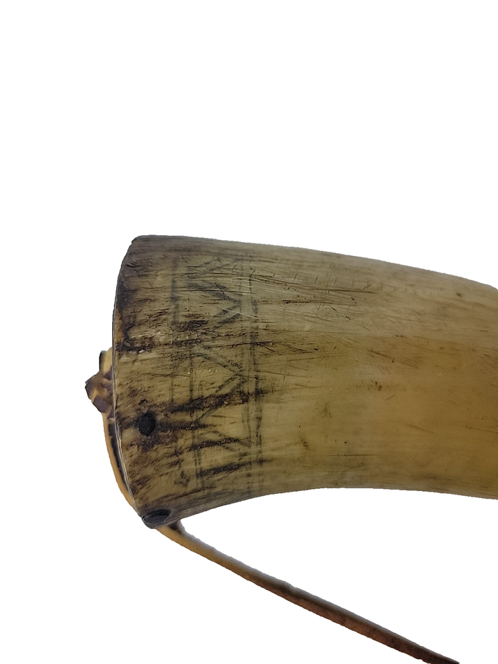 Antique Powder Horn With Markings Around The Rim | eBay