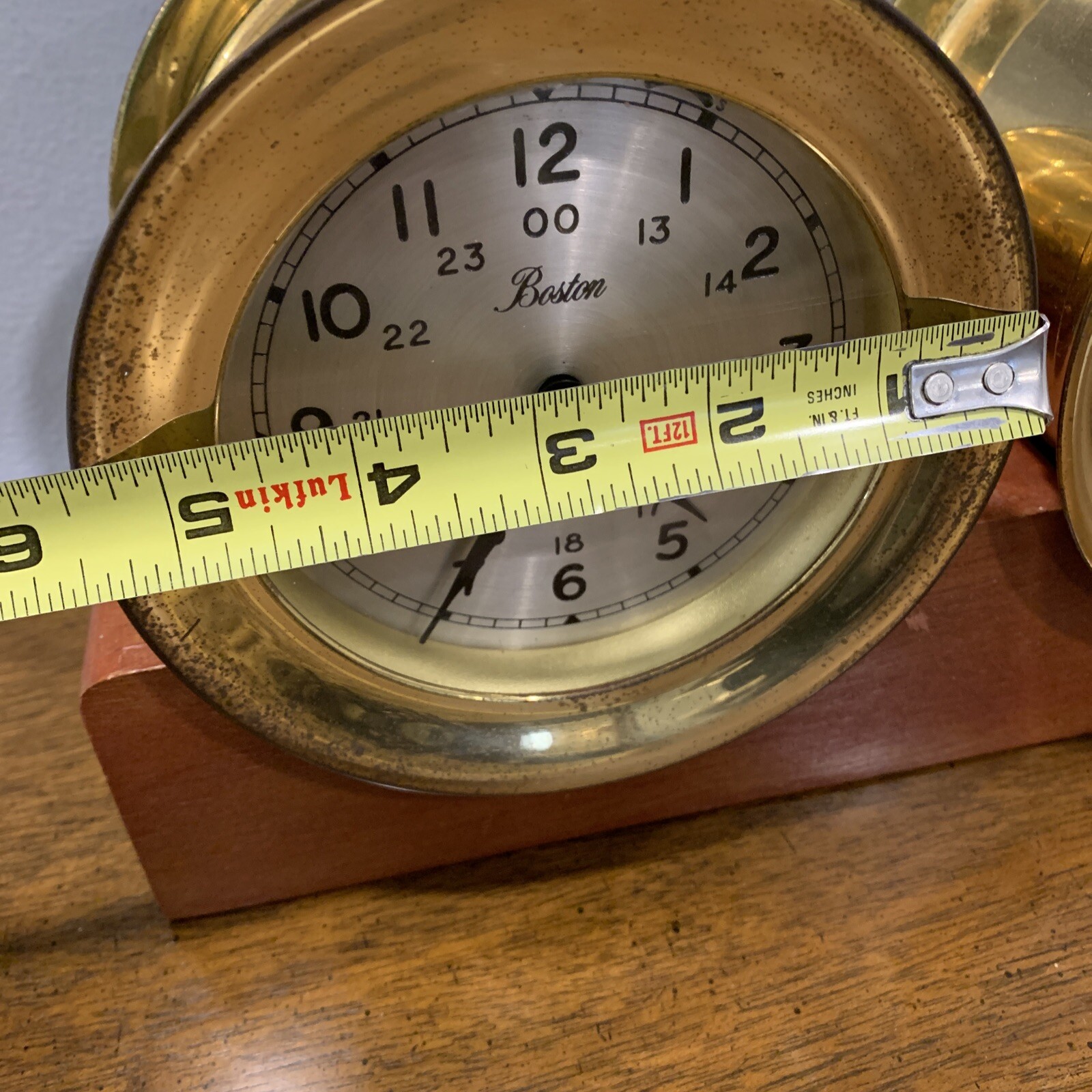 Vintage Chelsea Boston Shipstrike Clock Bell 5.5” With Key & Barometer ...