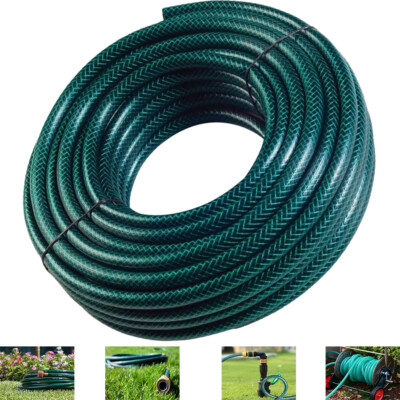 15M 30M 50M 75M 100M Garden Hose Pipe Reinforced Braided PVC Water ...
