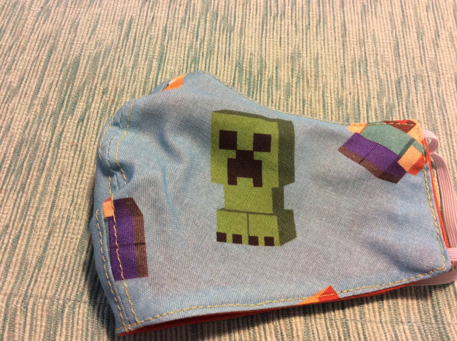 Face masks - Minecraft blue, large kids | eBay