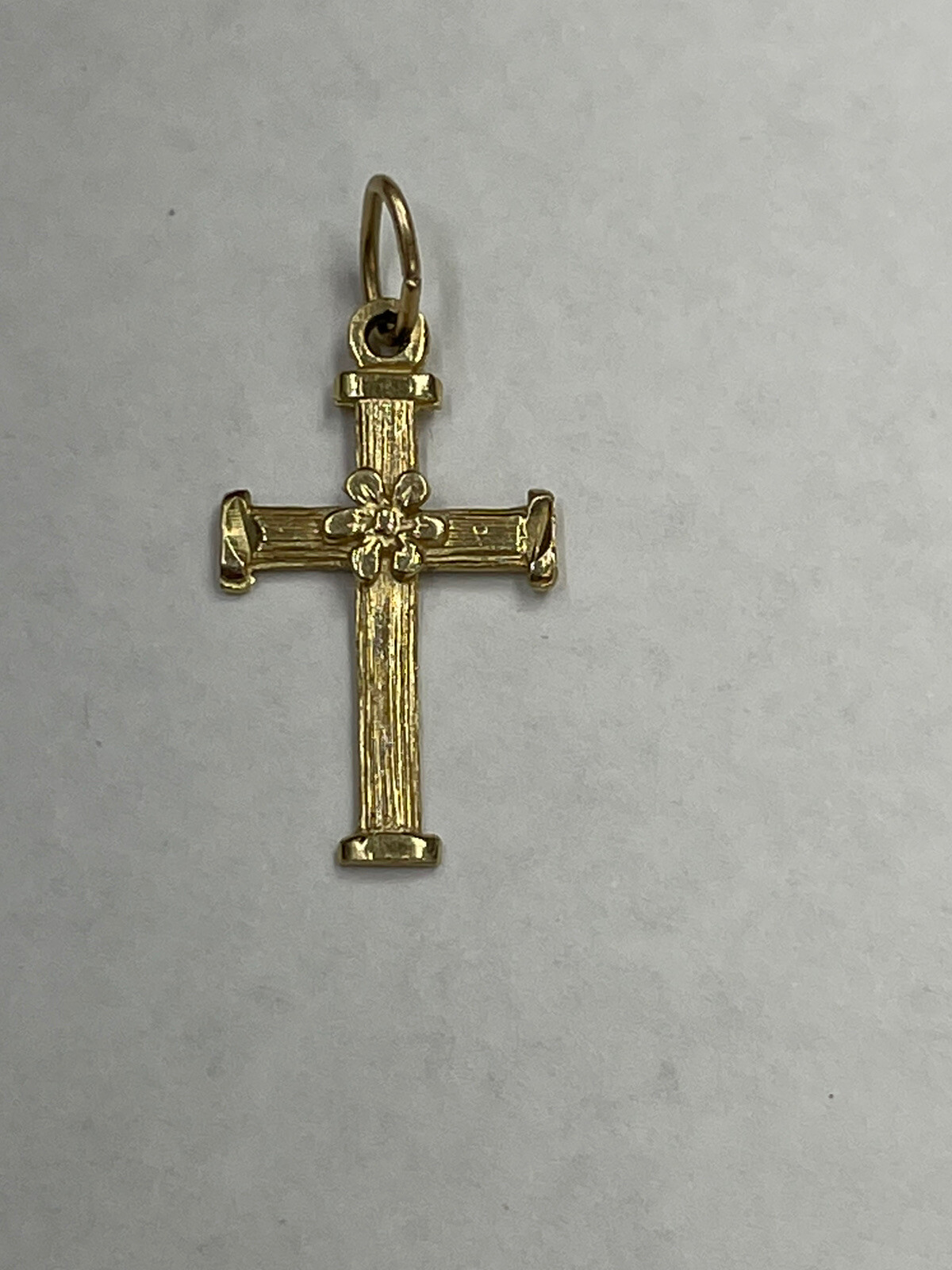 14k Yellow Gold Small Cross Flower Design | eBay