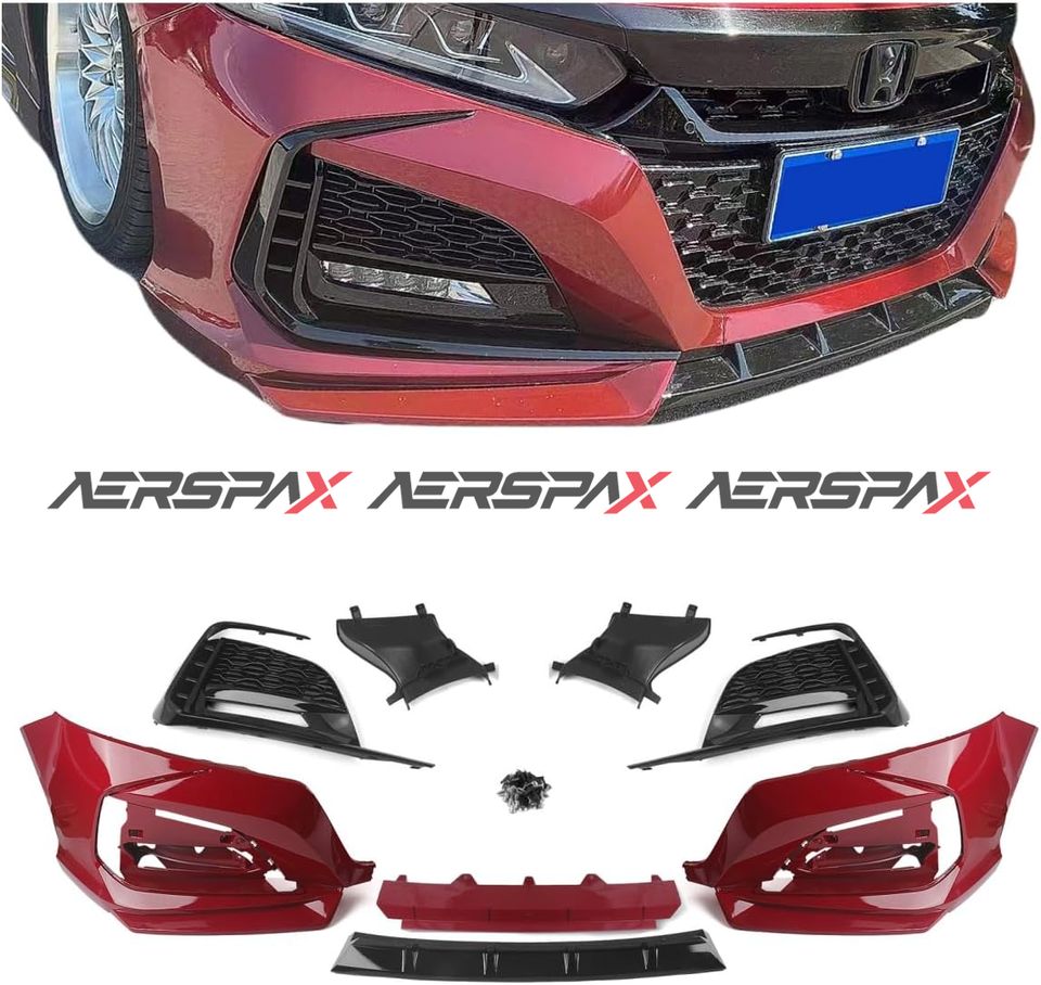 Fits Honda Accord 2019-2021 10th Gen YOFER Car Front Bumper Kit Colors ...