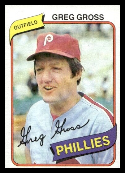 1980 Topps #718 Greg Gross Philadelphia Phillies Baseball card | eBay