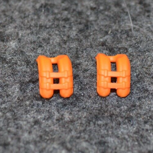 (2) Orange Minifigure Accessory Life Preserver Bricks ~ New Lego Parts ...