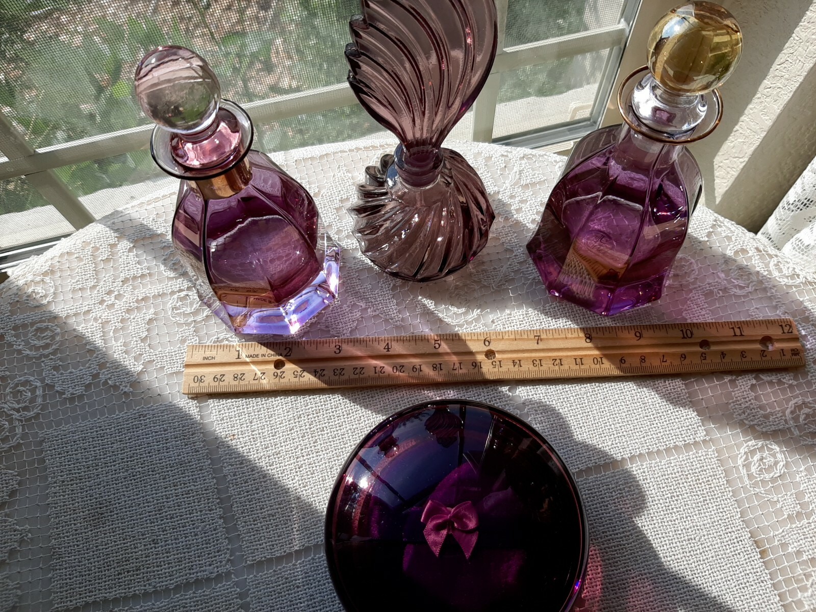 Vintage Purple Plum Perfume Vanity Set GORGEOUS BEAUTY, SPARKLING ...