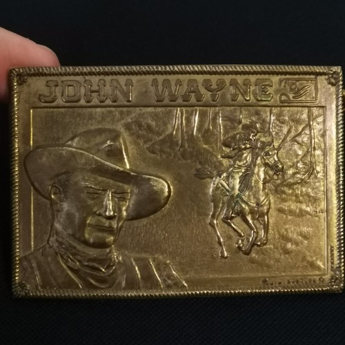 Rare John Wayne Patented Limited Edition Brass Belt Buckle No 1904 | eBay
