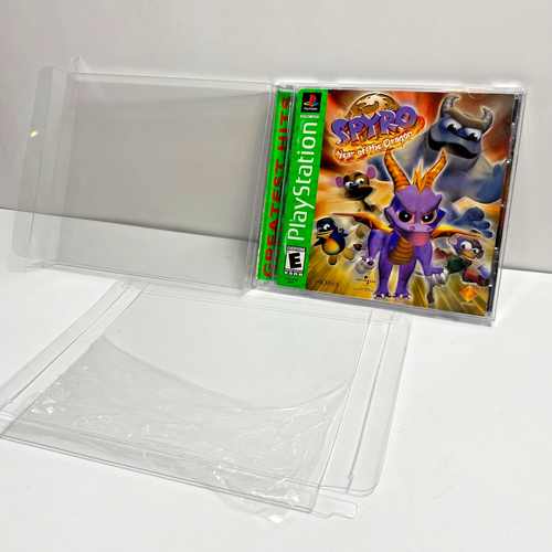 PlayStation 1 PS1/ Sega Dreamcast Clear Game Box Protector Case *Multi ...