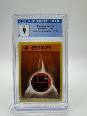 Pokemon CGC 9 Fighting Energy Base Set Shadowless 97/102 | eBay