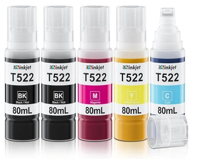 522 Ink Refill Bottles (5-Pack) Compatible Ink Cartridge Bottle ...
