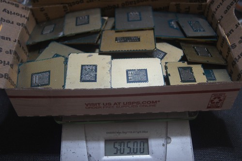 5+ lbs POUND LOT OF Scrap processors Pinless CPU for gold recovery FAST ...