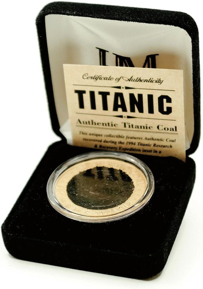 Titanic Coin (Authentic Coal from The Wreck of The RMS Titanic) with ...