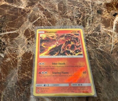 Pokemon TCG Burning Shadows Heatmor 24/147 Uncommon Reverse Holo Card ...