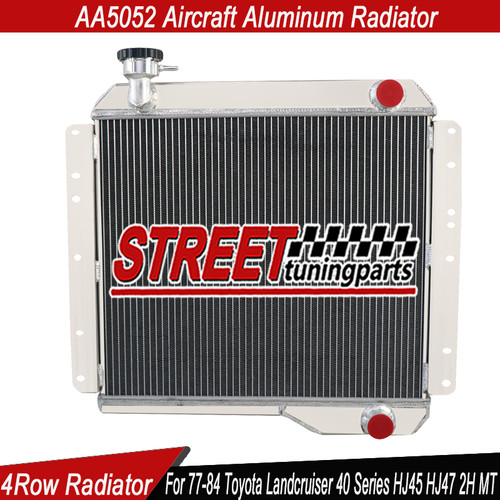 1977-1984 4ROW Radiator For Toyota Land Cruiser 40 Series HJ45 HJ47 2H ...