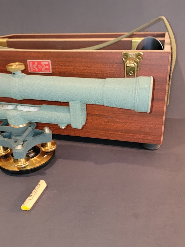 Vintage Keuffel & Esser K&E Dumpy Level - Transit with Wood Case | eBay