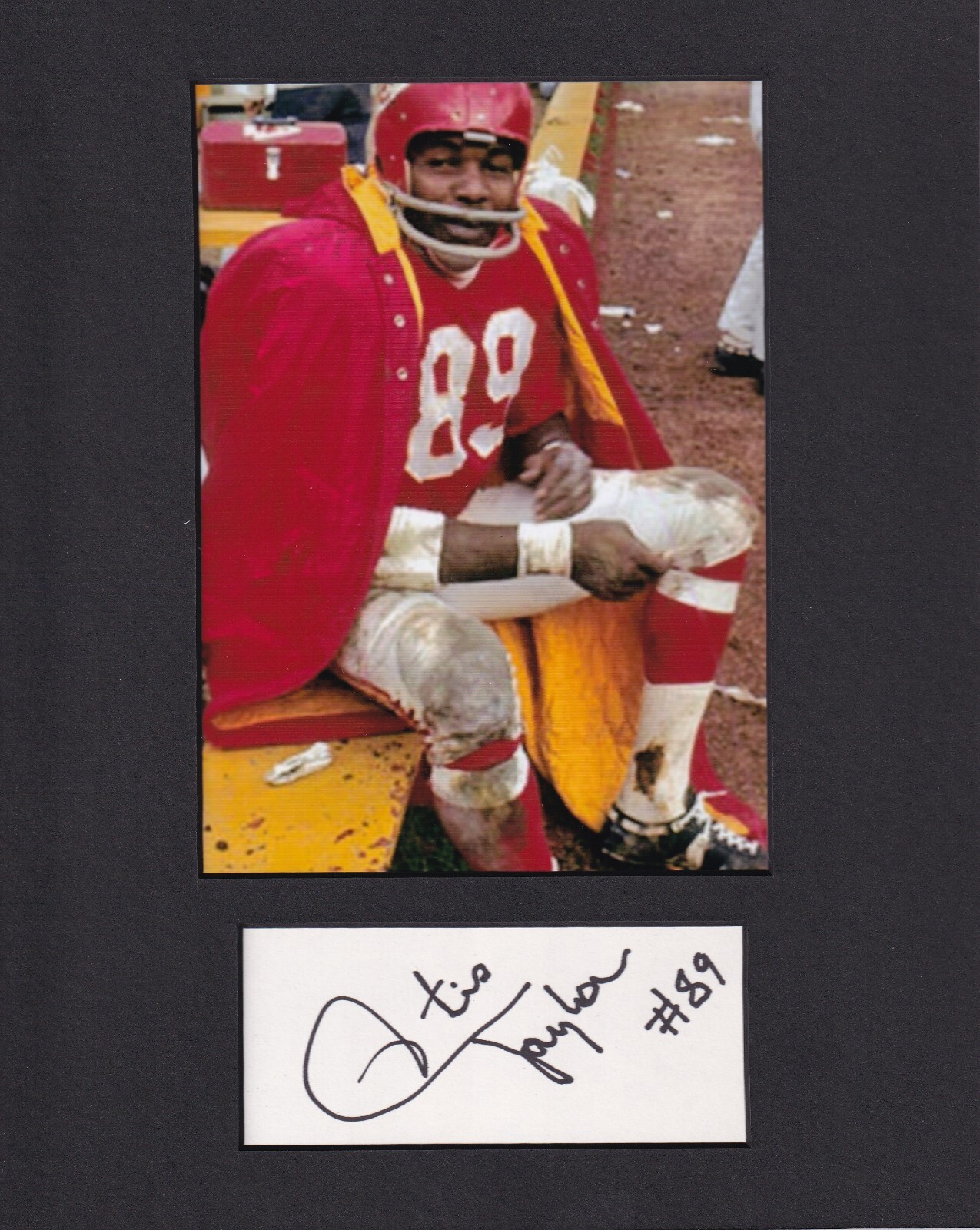 Otis Taylor KC Chiefs RARE SIGNED CUT 1969 Super Bowl Champ AUTOGRAPHED ...