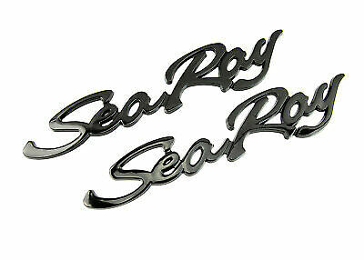 2x Gloss Sea Ray Searay SCRIPT Emblem Badge Boat Logo NEW & GENUINE ...