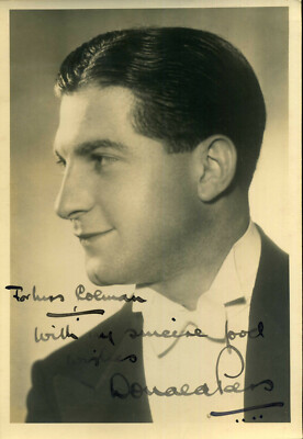 DONALD PEERS Signed Photograph - Welsh Singer - Preprint | eBay UK