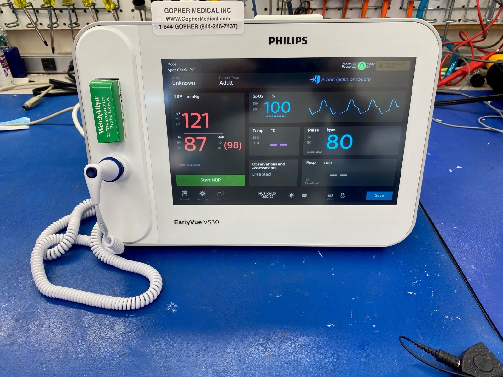 Philips VS30 Early Vue 863380 Vital Signs Machine Biomed Certified | eBay