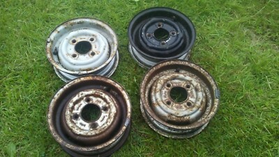 CLASSIC MINI 10 inch ROAD WHEELS.. FOR RESTORATION .. L@@K.. | eBay UK