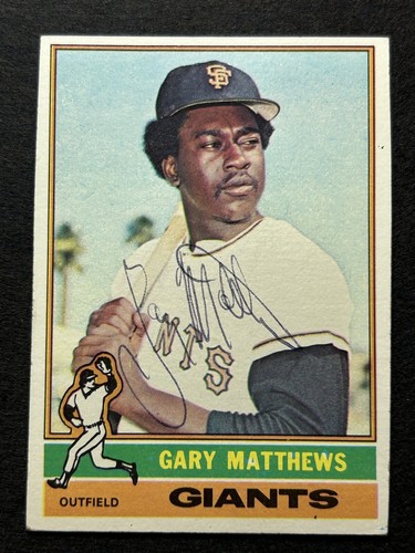 Gary Matthews Signed auto 1976 Topps baseball San Francisco Giants | eBay