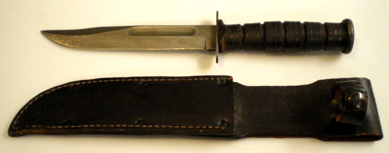 U.S. CAMILLUS NY Fixed 7" Blade USA Made VINTAGE Military Issue KNIFE ...