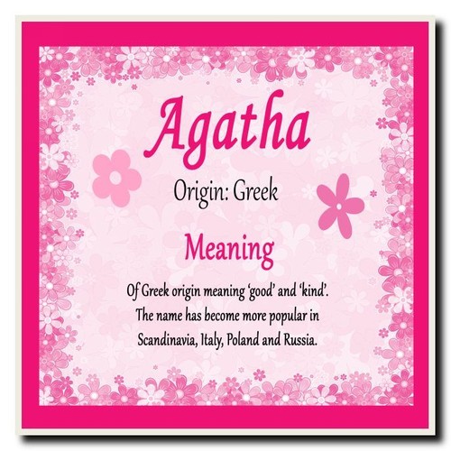 Agatha Personalised Name Meaning Coaster | eBay