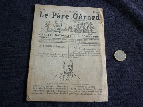 GAZETTE NATIONALE DES COMMUNES / LE PERE GERARD N° 20 ( 1879) | eBay
