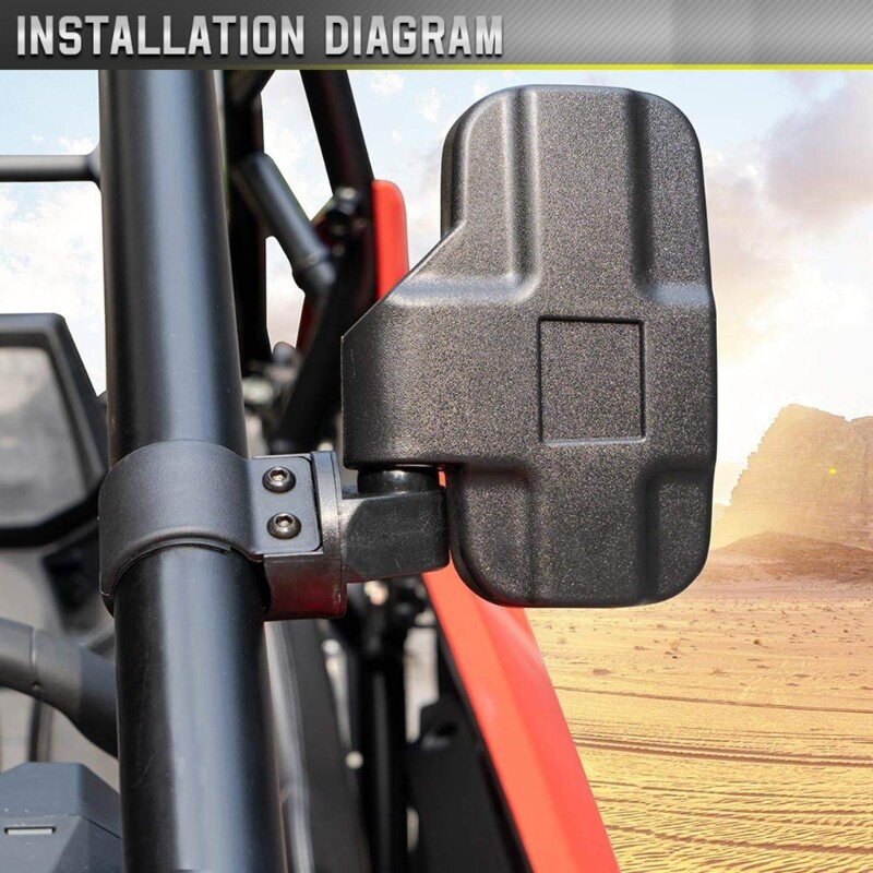 UTV Glass Folding Side View Glass For 1.6“-2“ Roll Bar Cage Club Car | eBay