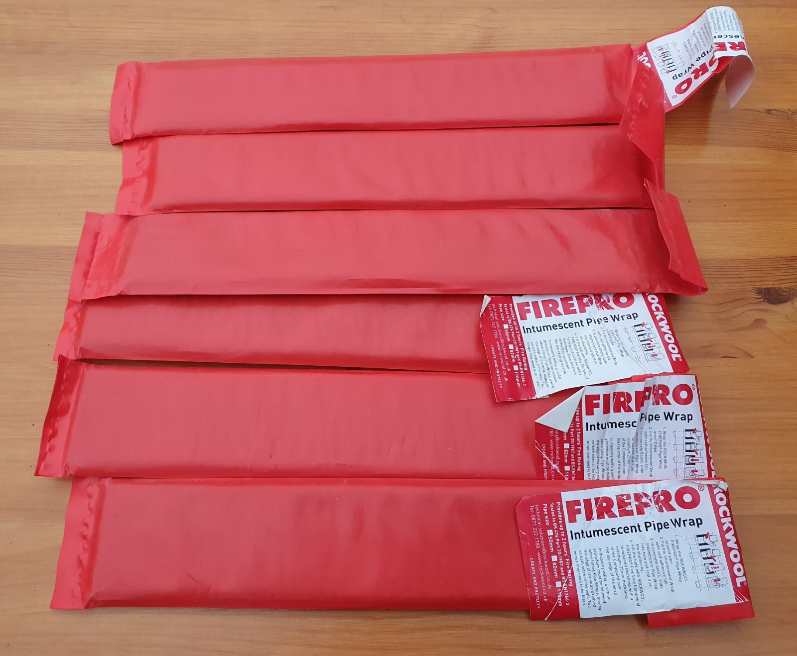 ROCKWOOL FirePro® Intumescent Pipe Wrap CE 82mm - lot of 6 | eBay UK
