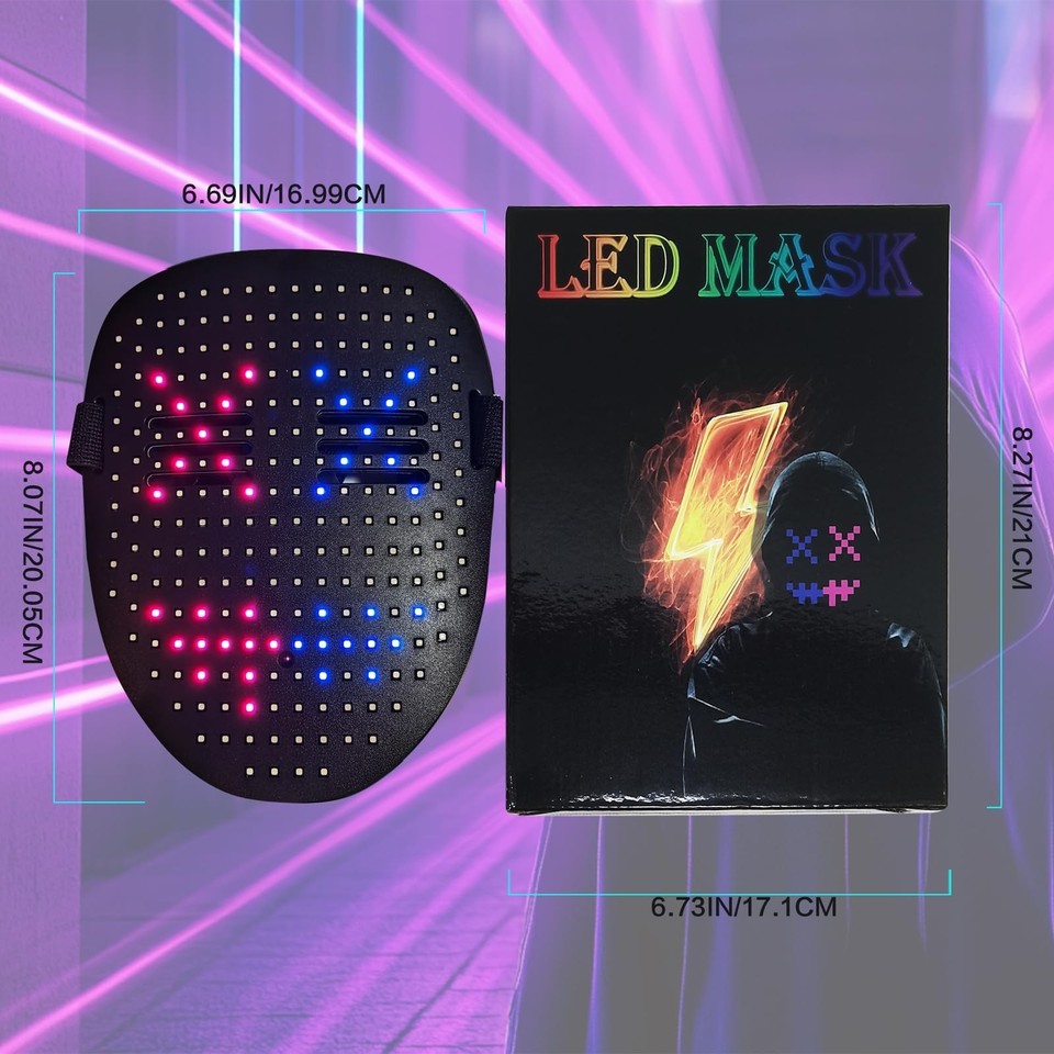 Led Mask with Gesture Sensing，Light up Masks for Kids/Men/Women，Gl | eBay