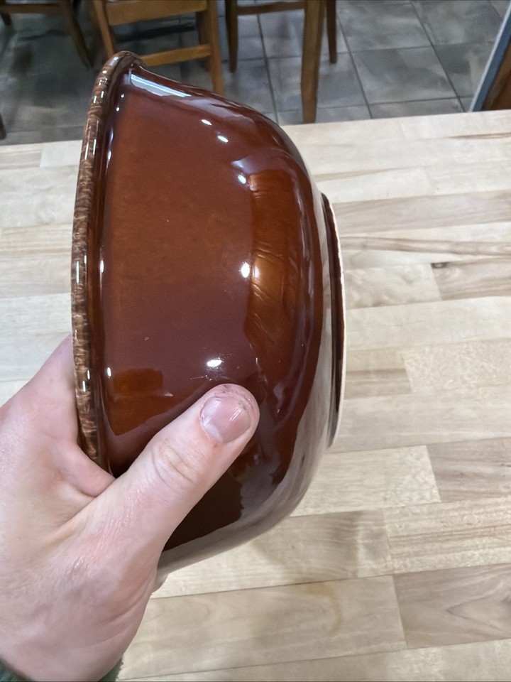 HULL Oven Proof USA Brown Drip Serving Bowl 10" | eBay