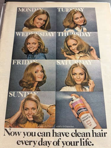 1976 PRINT AD ORIGINAL Psssssst INSTANT SHAMPOO | eBay