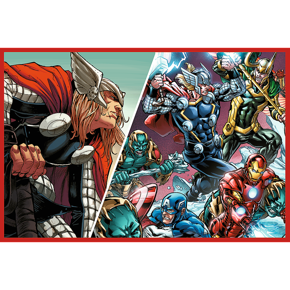 Marvel Avengers 2 x 200 Piece Jigsaw Puzzle Set Trefl Superhero Kids ...