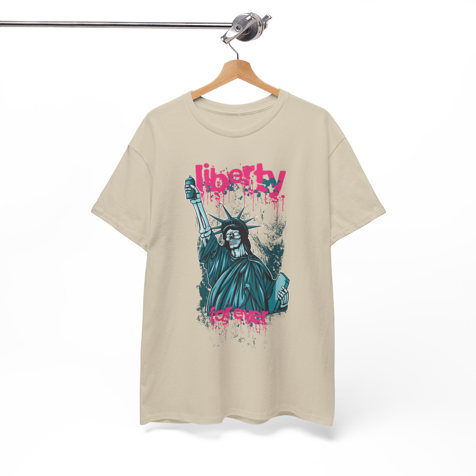 Ghost Liberty Forever T-Shirt | Tagger Spray Paint Graphic | Retro ...