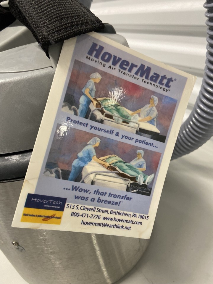 HoverTech HoverMatt AIR200G Air Patient Transfer System Pump with Cart ...